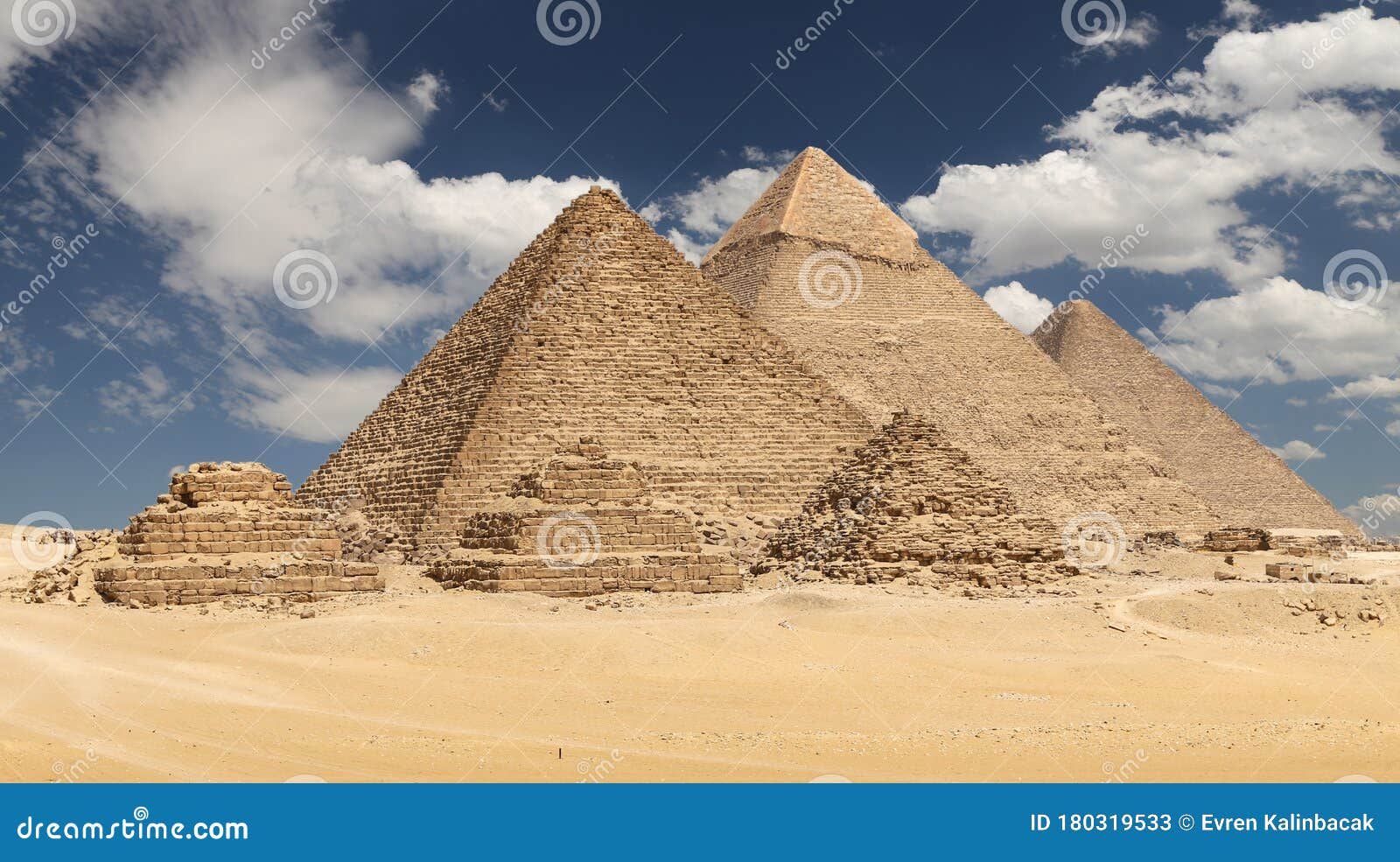 Giza Pyramid Complex in Cairo, Egypt Editorial Stock Photo - Image of ...