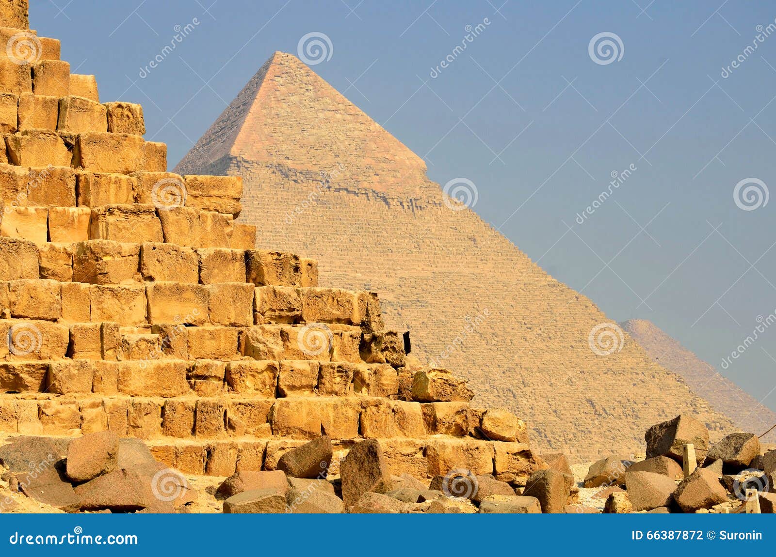 Giza pyramid complex stock photo. Image of desert, world - 66387872