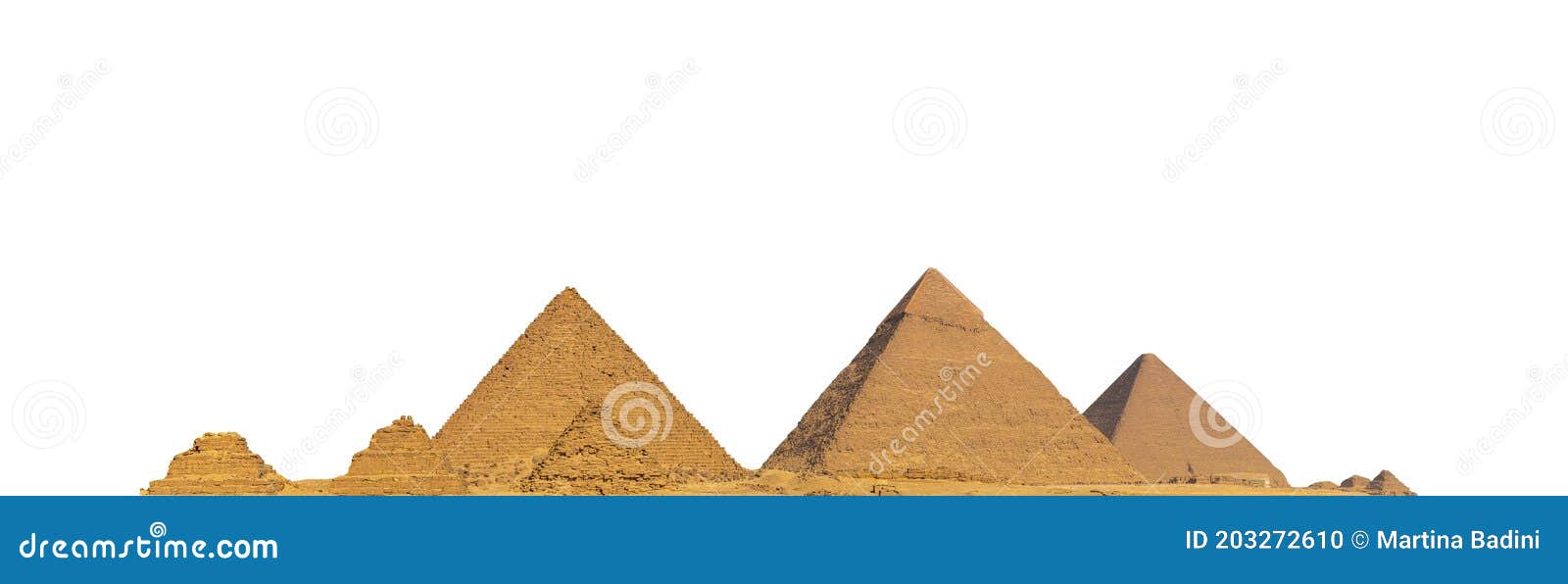 The Giza Pyramid Complex, Or The Giza Necropolis, Isolated On White ...