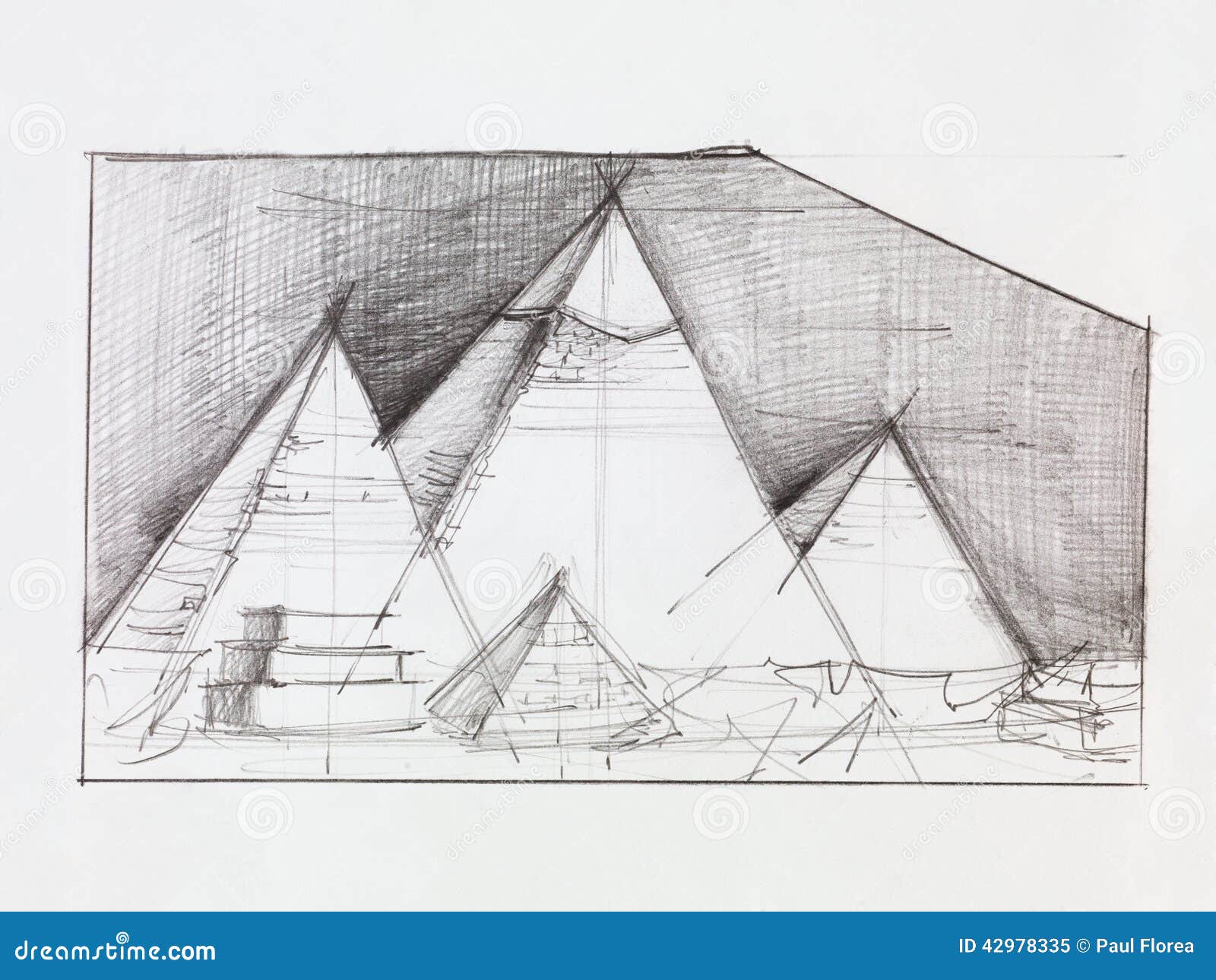 Giza pyramider stock illustrationer. Illustration av geometriskt - 42978335