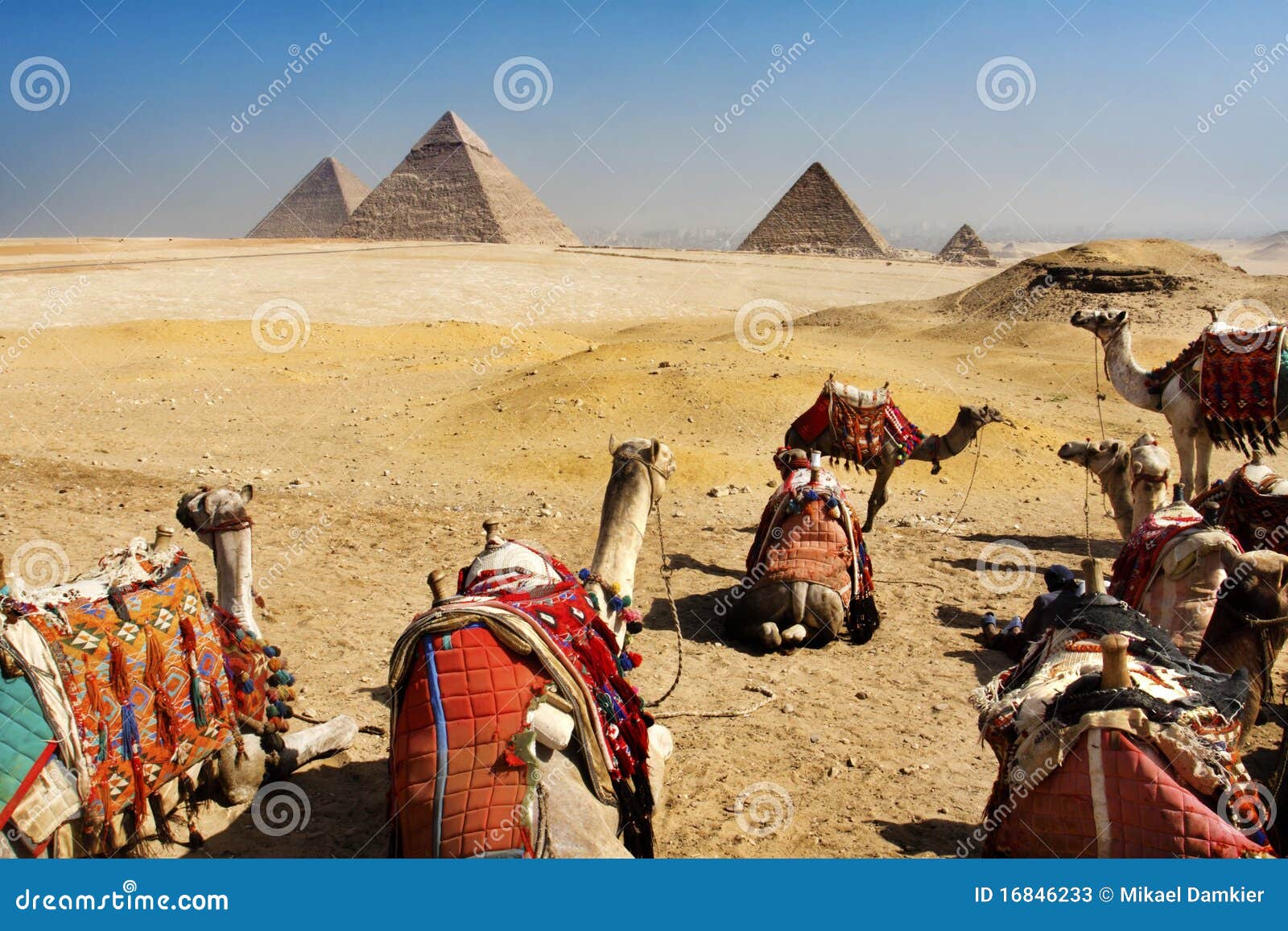 Giza Pyramids, Cairo, Egypt Stock Image - Image of giza, africa: 16846233