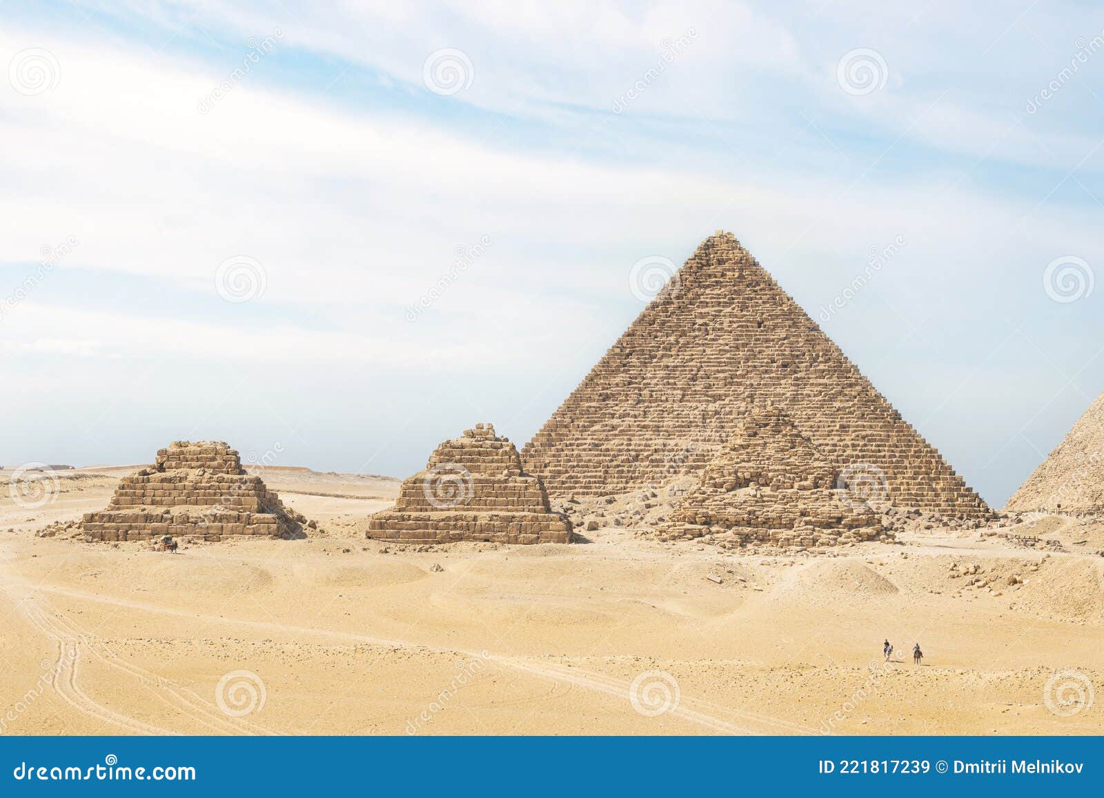 Giza Pyramids in Cairo, Egypt. General View of Pyramids from the Giza ...