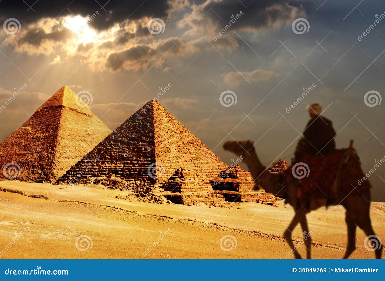 Giza Pyramids, Cairo, Egypt Stock Image - Image of building, culture ...