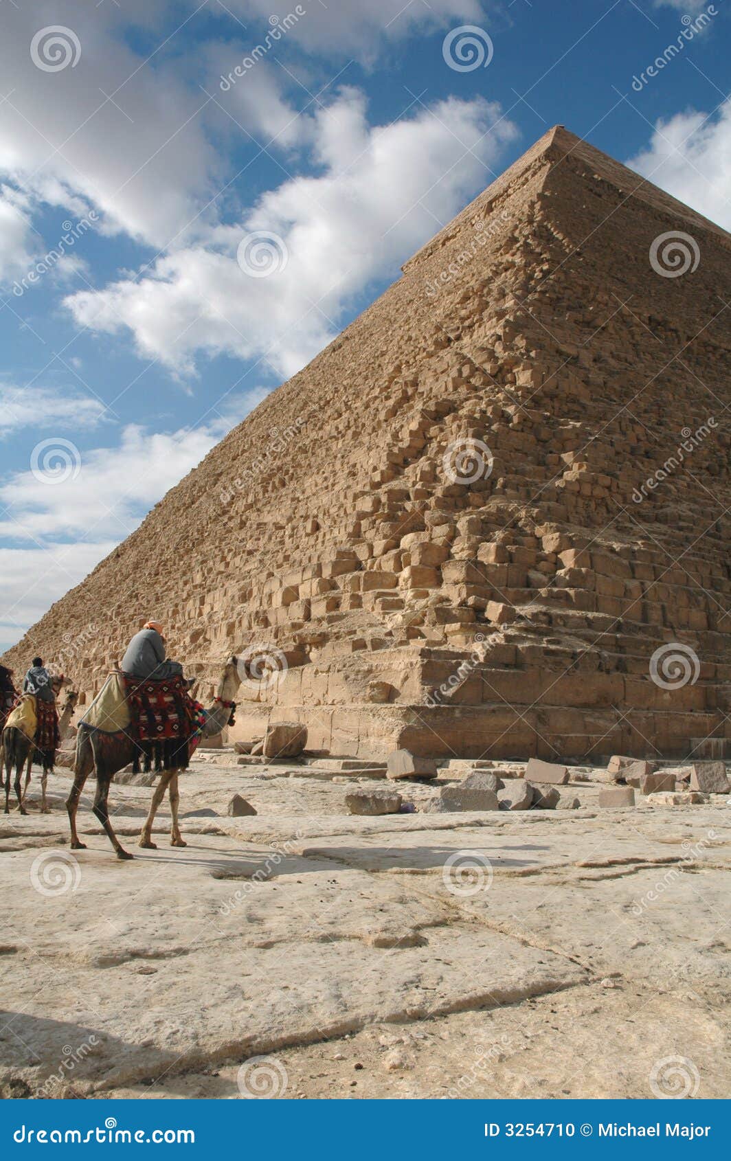 Giza Pyramids Egypt stock photo. Image of block, ruin - 3254710