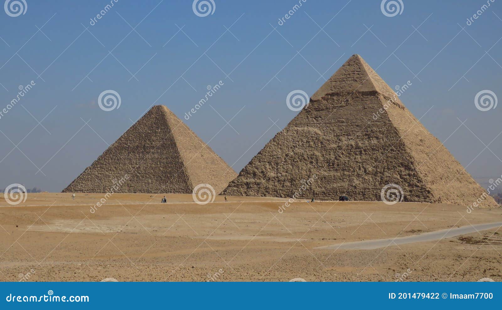 Giza Pyramids Landscape. Historical Egypt Pyramids Stock Photo - Image ...