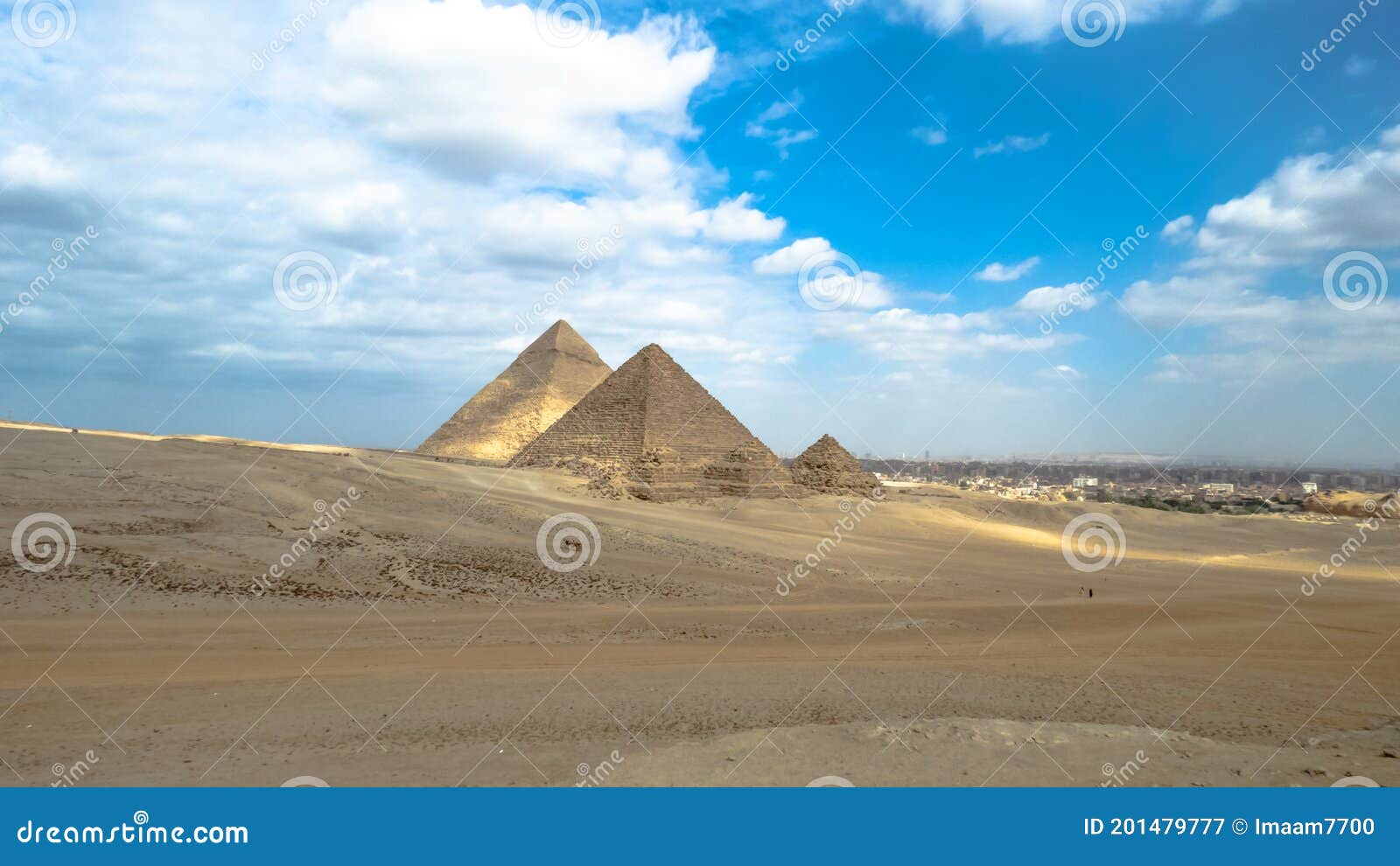 Giza Pyramids Landscape. Historical Egypt Pyramids Stock Image - Image ...