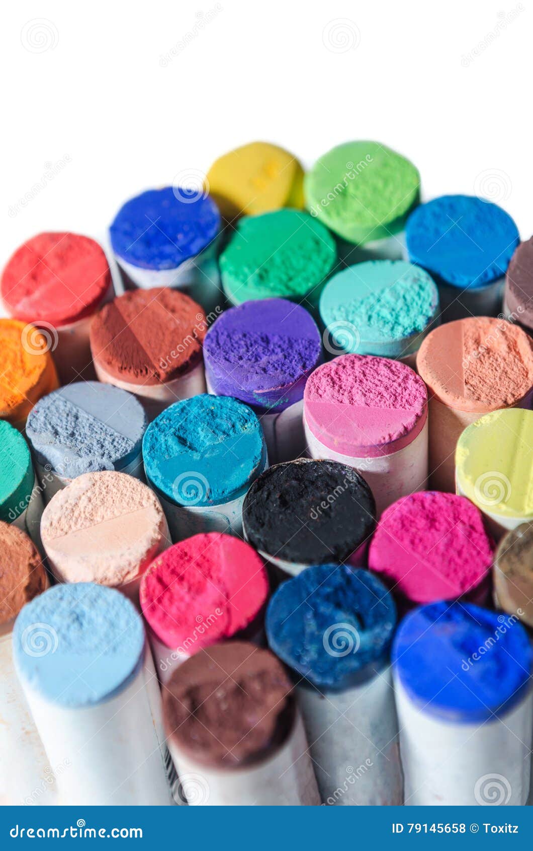 Gizes Pasteis Coloridos Isolados No Fundo Branco Foto de Stock - Imagem ...