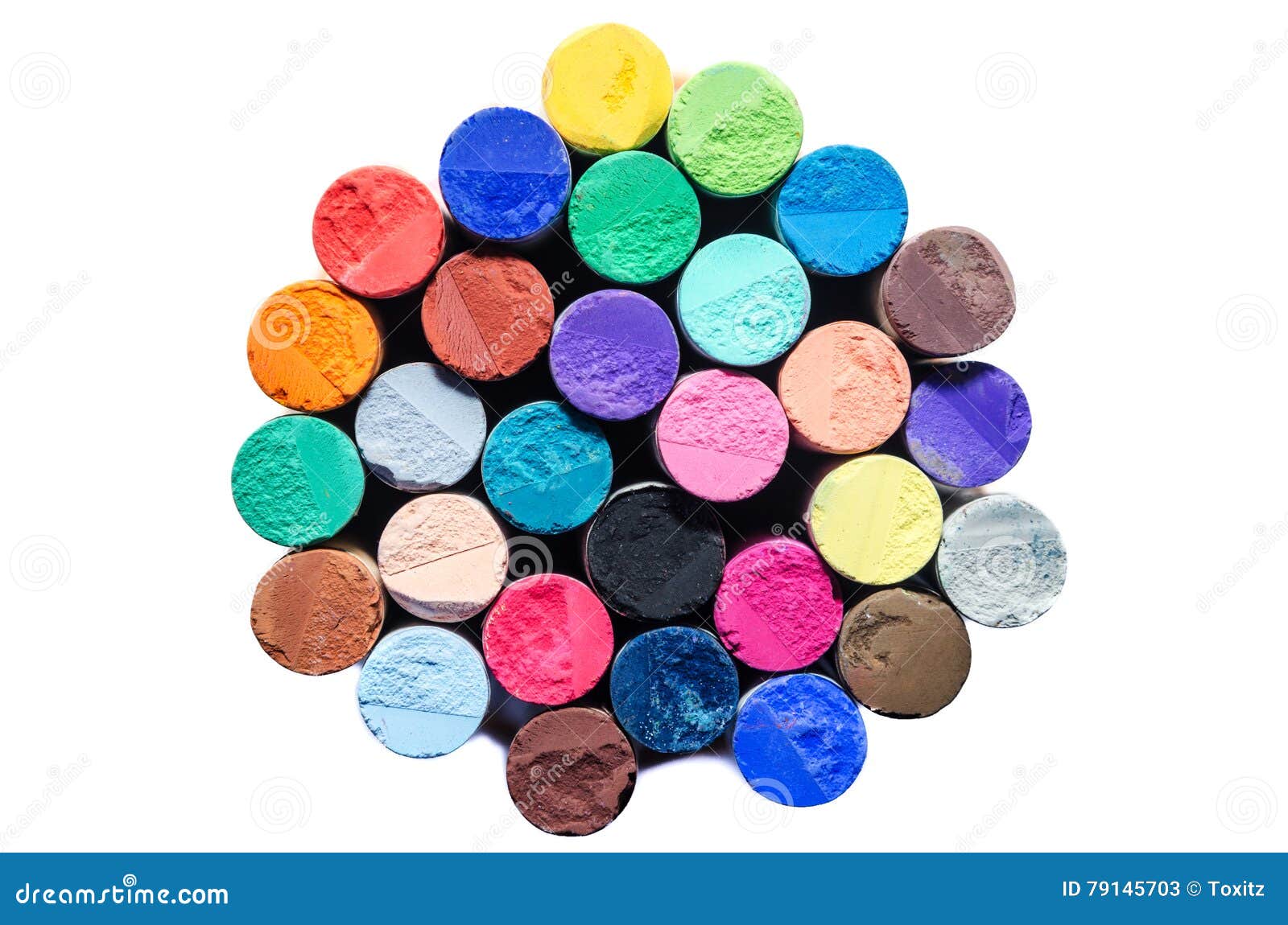 Gizes Pasteis Coloridos Isolados No Fundo Branco Imagem de Stock ...