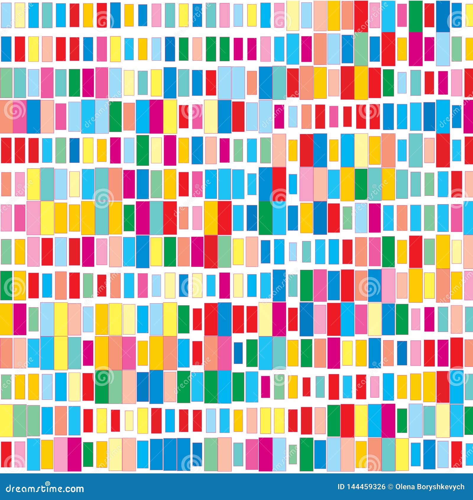 Mosaic of Bright Colorful Rectangles on a White Background Stock Vector ...