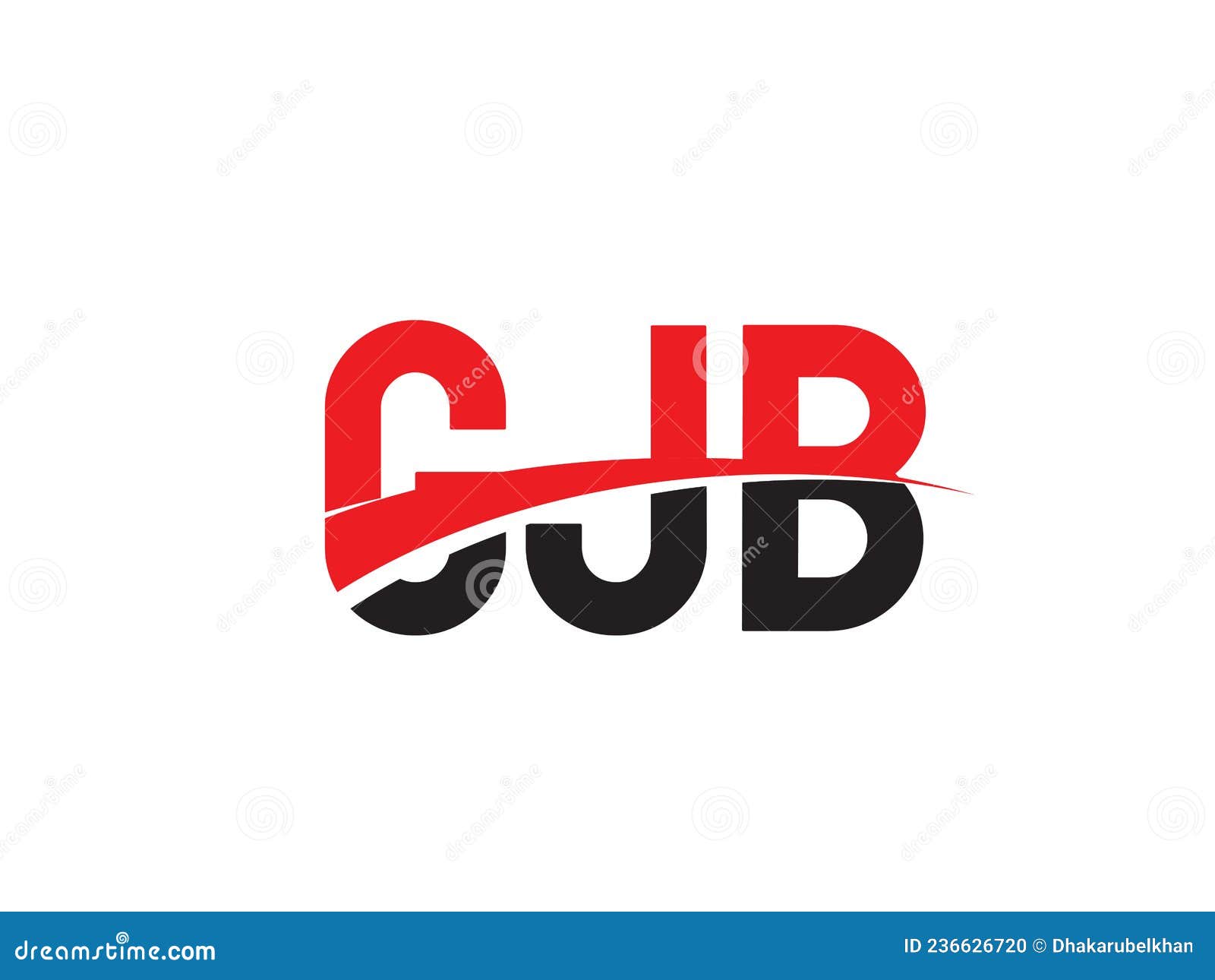 GJB Letter Initial Logo Design Vector Illustration Stock Vector ...