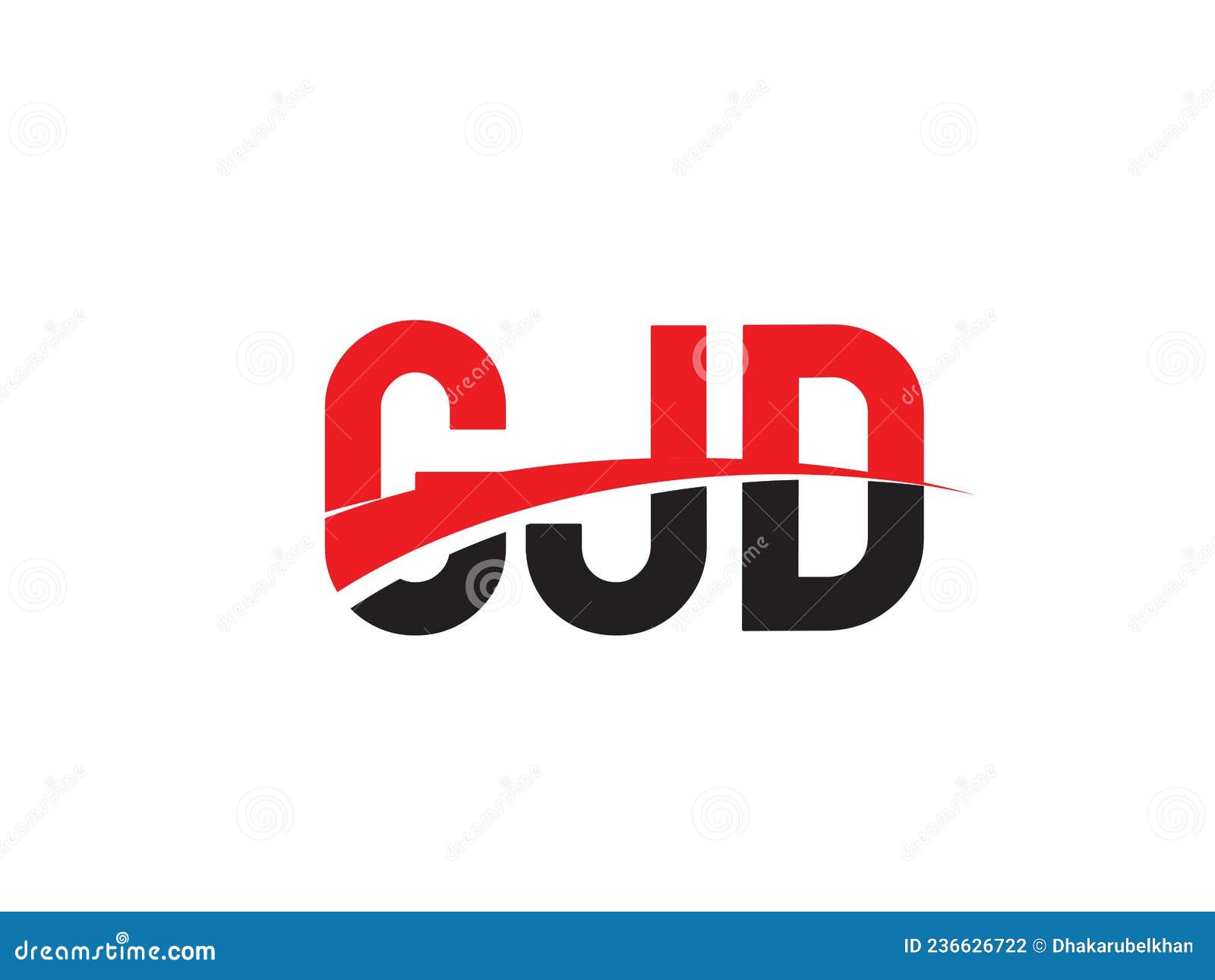 GJD Letter Initial Logo Design Vector Illustration Stock Vector ...