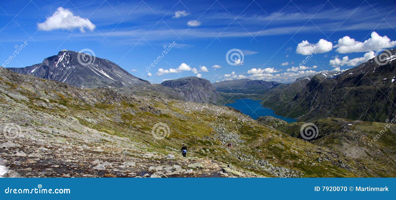 Gjende lake stock photo. Image of water, hiker, national - 7920070