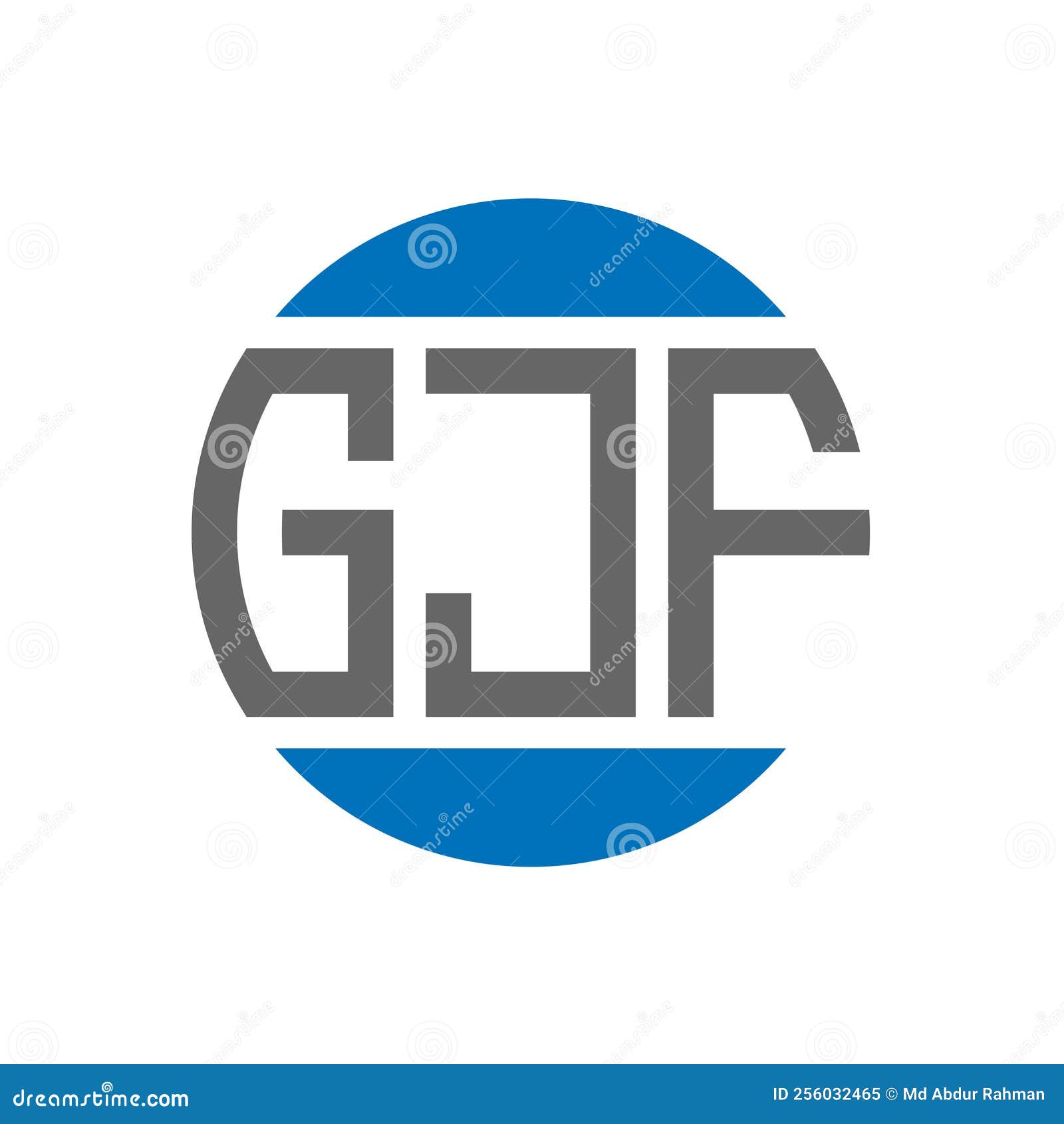 GJF Letter Logo Design on White Background. GJF Creative Initials ...
