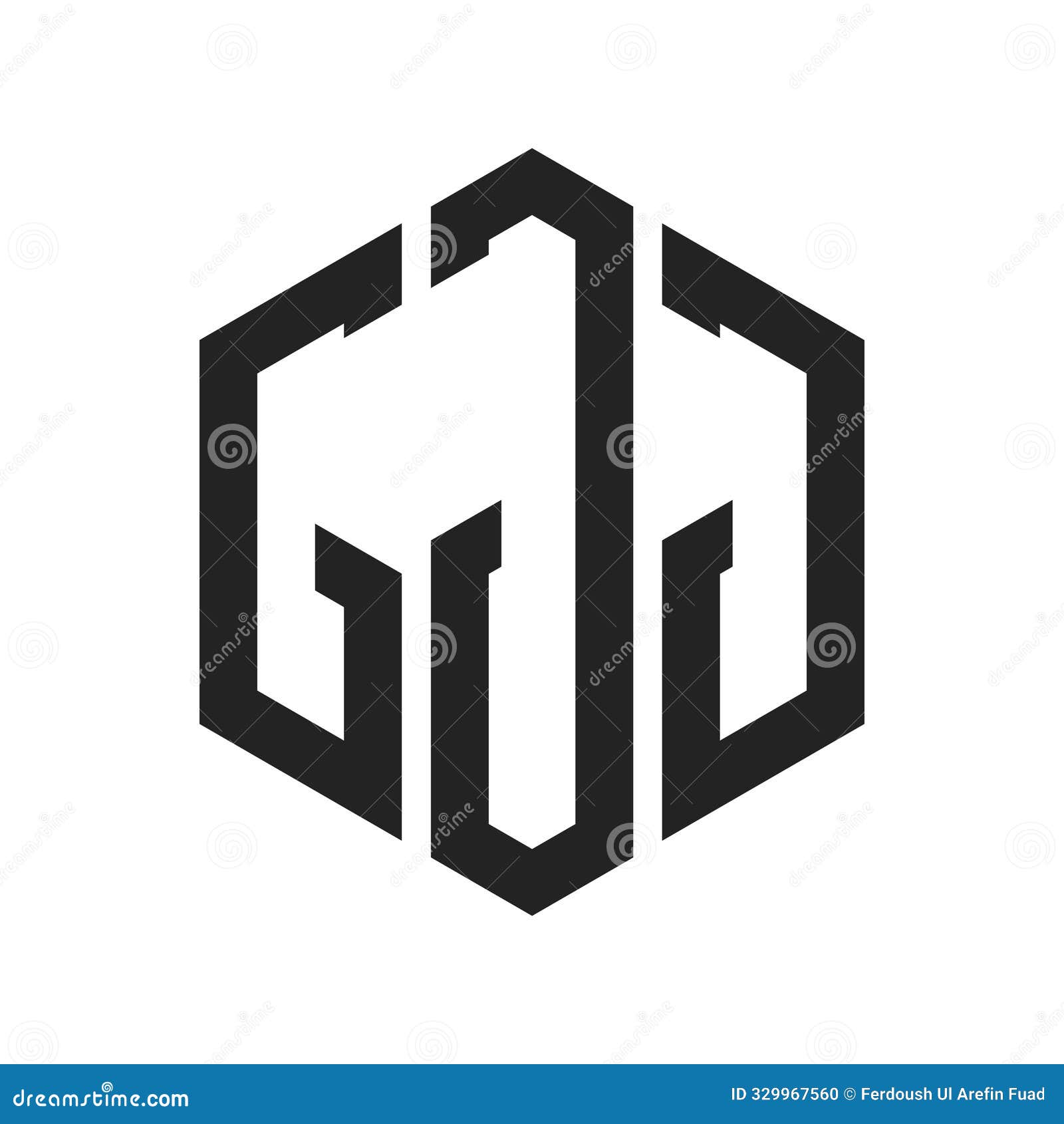 GJJ Logo Design. Initial Letter GJJ Monogram Logo Using Hexagon Shape ...