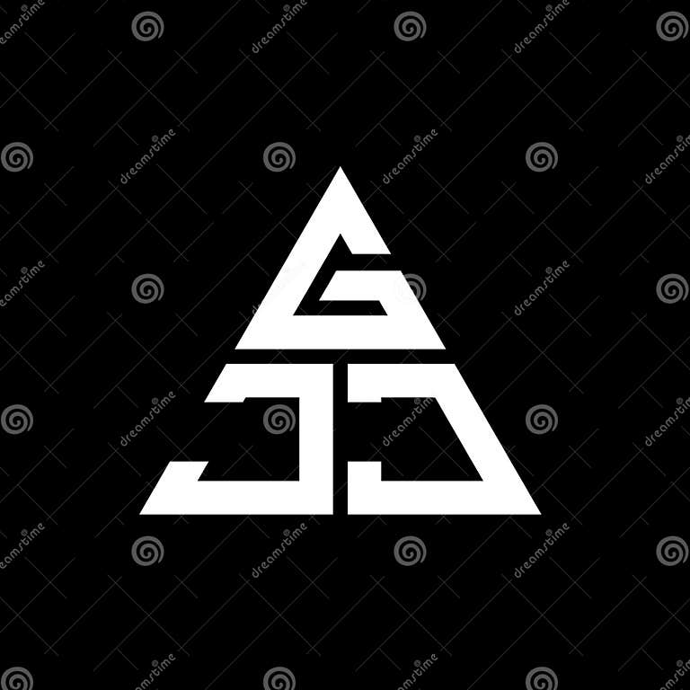 GJJ Triangle Letter Logo Design with Triangle Shape. GJJ Triangle Logo ...