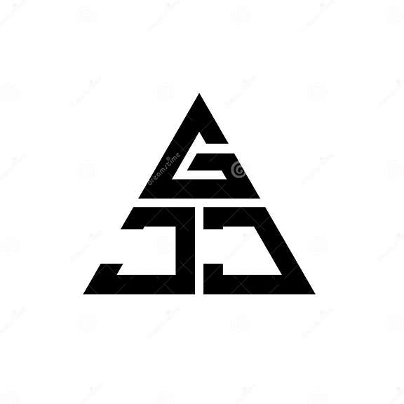 GJJ Triangle Letter Logo Design with Triangle Shape. GJJ Triangle Logo ...