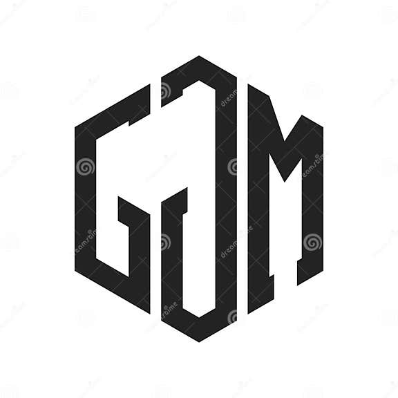 GJM Logo Design. Initial Letter GJM Monogram Logo Using Hexagon Shape ...