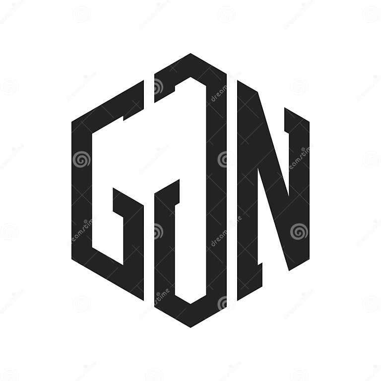 GJN Logo Design. Initial Letter GJN Monogram Logo Using Hexagon Shape ...