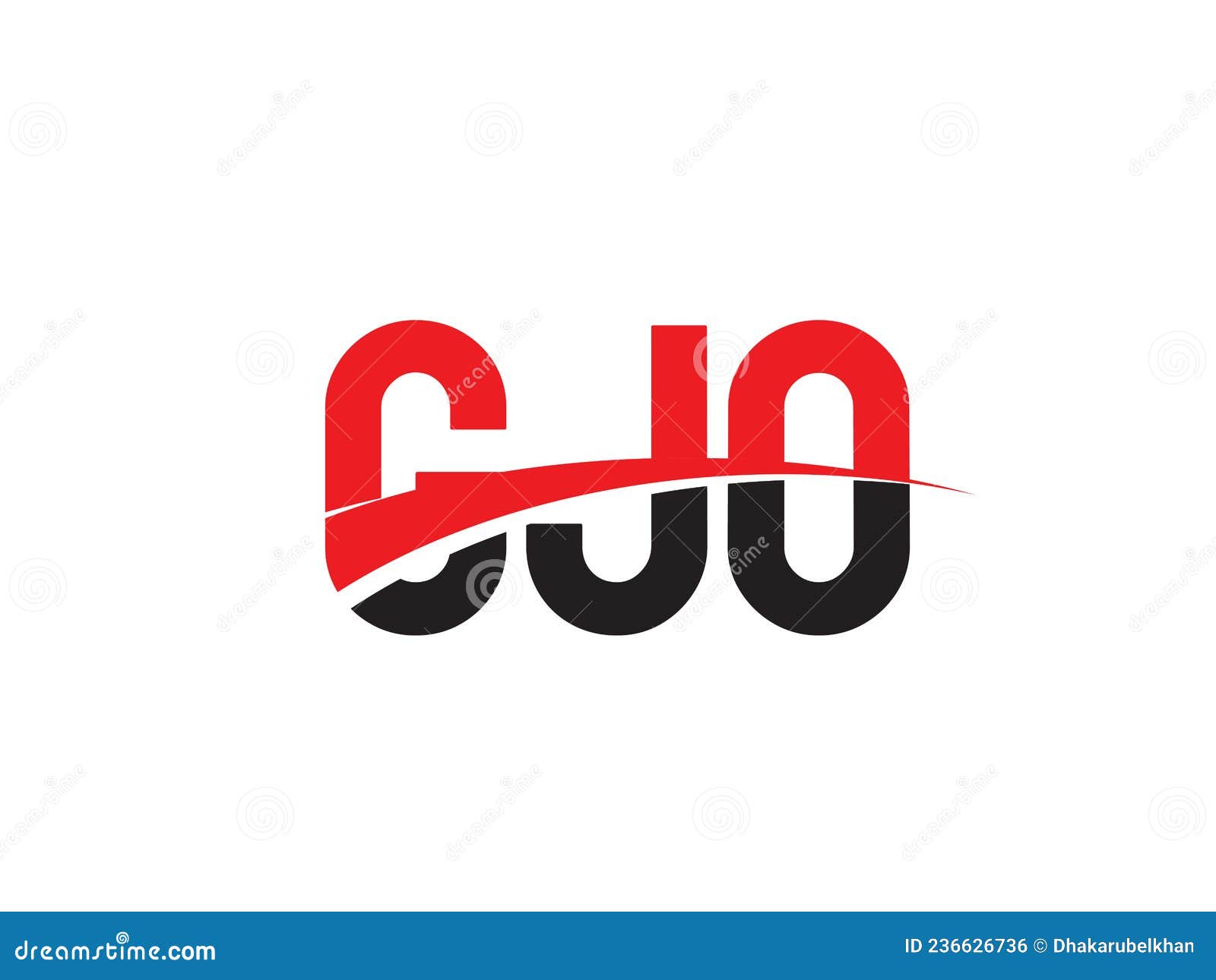 GJO Letter Initial Logo Design Vector Illustration Stock Vector ...