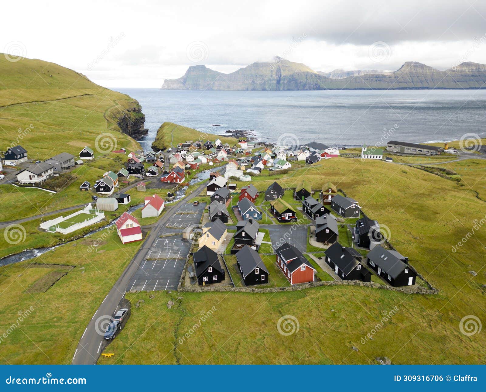 Gjogv and Scenery of the Faroe Islands Stock Photo - Image of beautiful ...