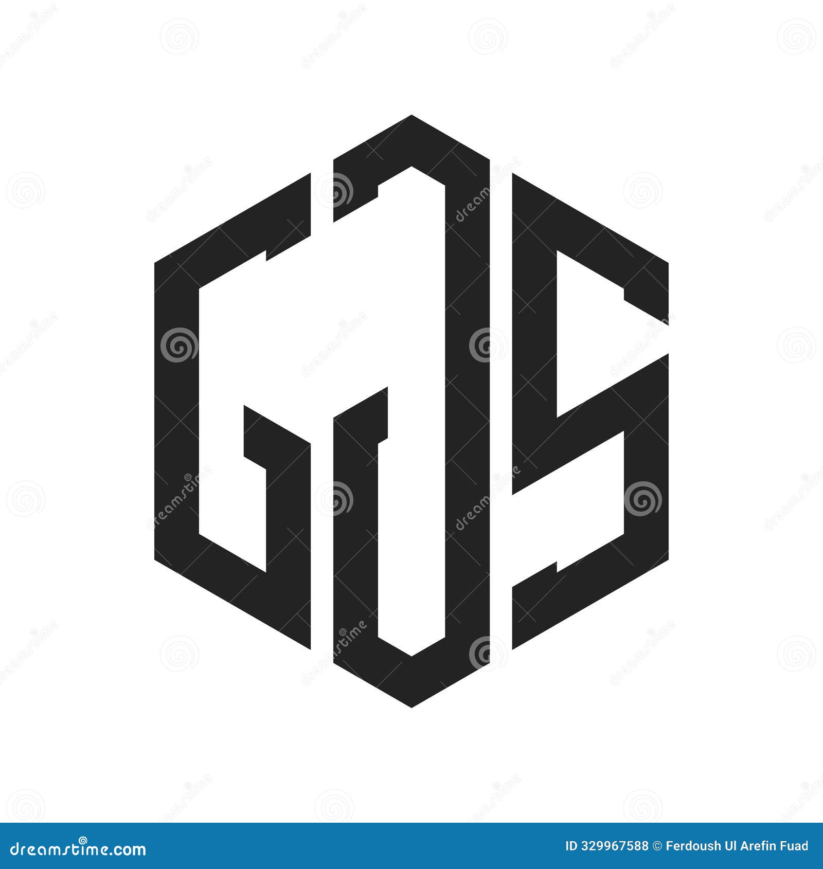 GJS Logo Design. Initial Letter GJS Monogram Logo Using Hexagon Shape ...