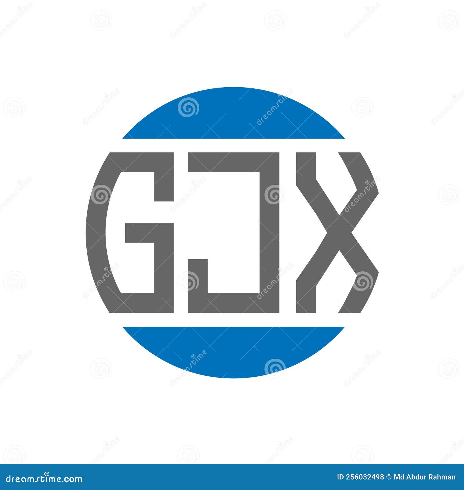 GJX Letter Logo Design on White Background. GJX Creative Initials ...