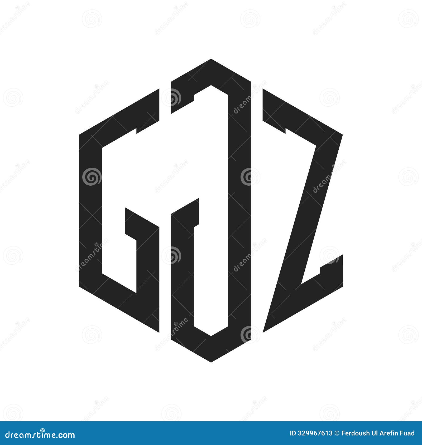 GJZ Logo Design. Initial Letter GJZ Monogram Logo Using Hexagon Shape ...