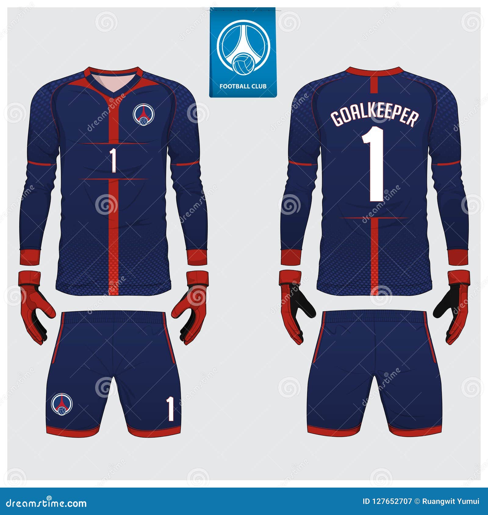 Goalkeeper Jersey or Soccer Kit, Long Sleeve Jersey, Goalkeeper Glove ...