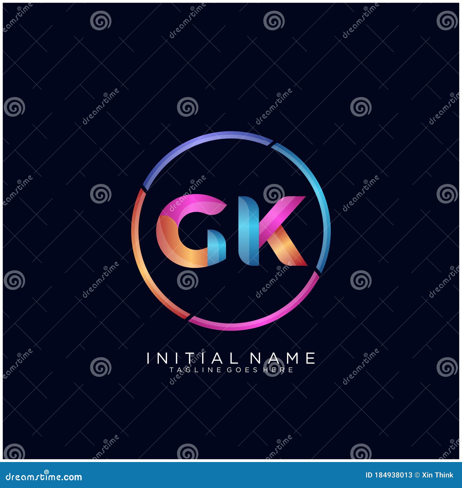 GK Letter Logo Icon Design Template Elements Stock Vector ...