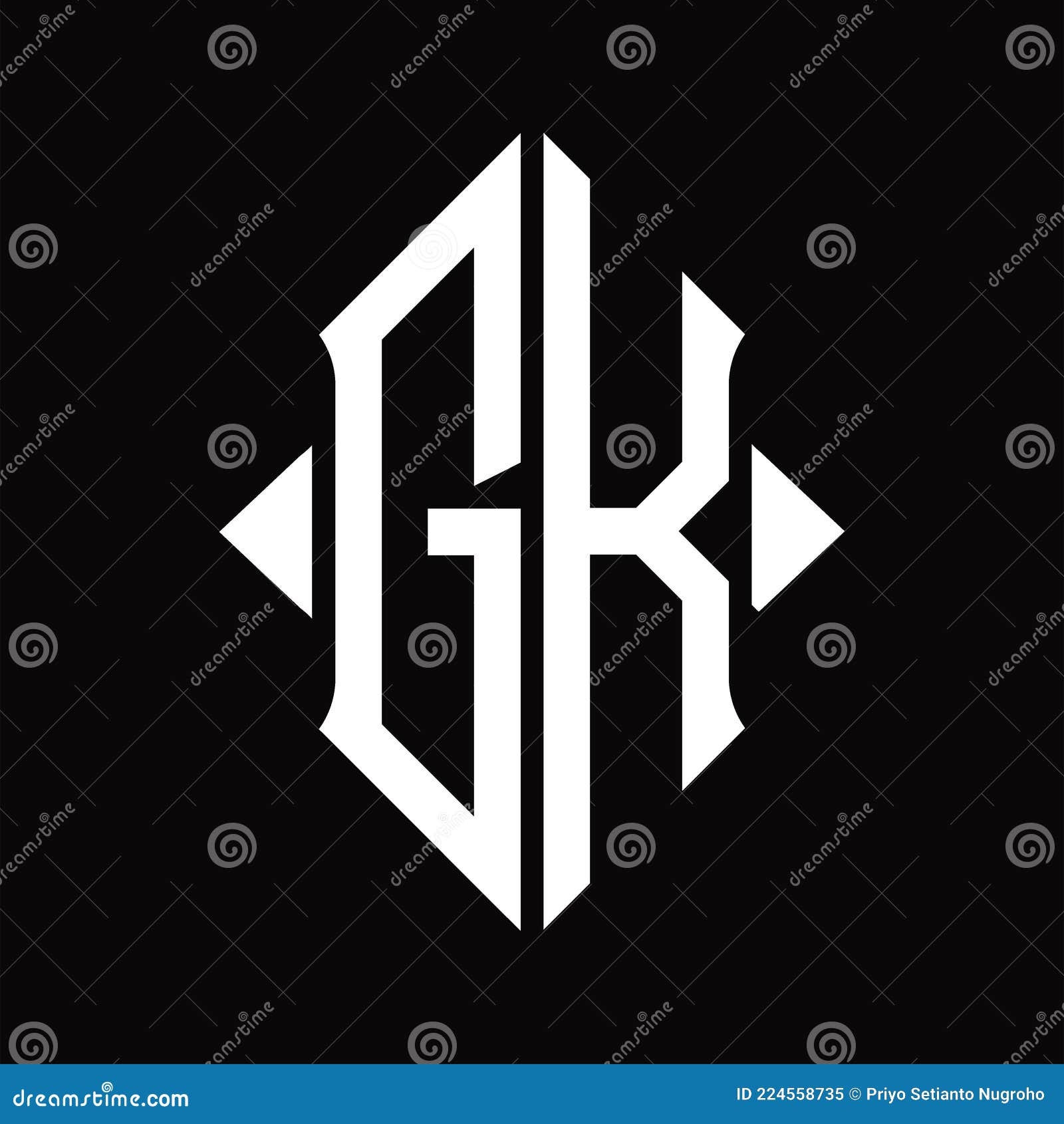 GK Logo Monogram with Shield Shape Isolated Design Template Stock ...