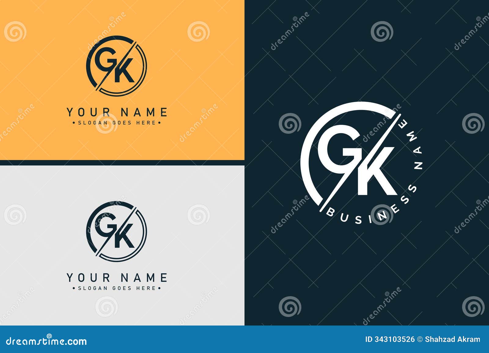 GK Minimal Vector Logo - Simple Business Logo for Monogram G and K ...