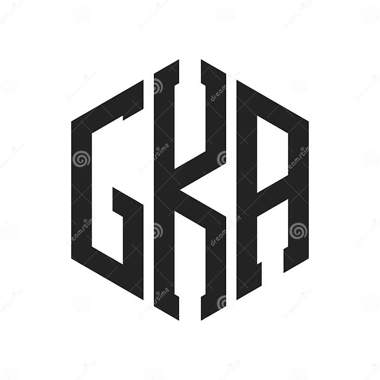 GKA Logo Design. Initial Letter GKA Monogram Logo Using Hexagon Shape ...