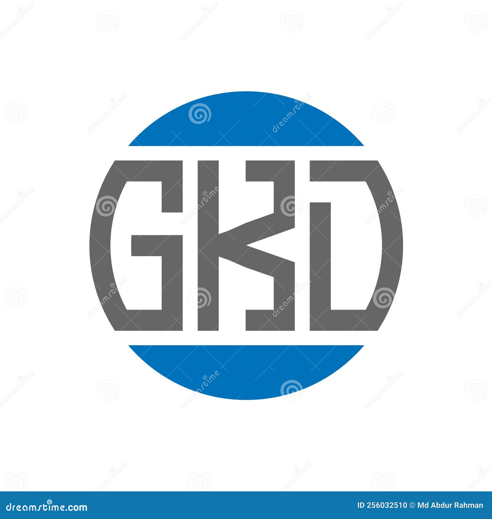 GKD Letter Logo Design on White Background. GKD Creative Initials ...