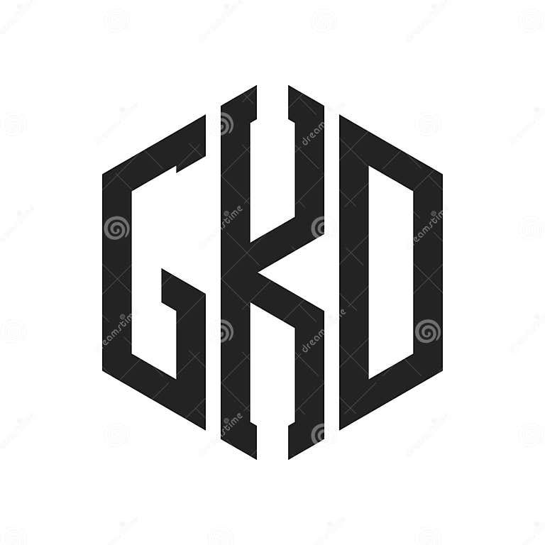 GKD Logo Design. Initial Letter GKD Monogram Logo Using Hexagon Shape ...