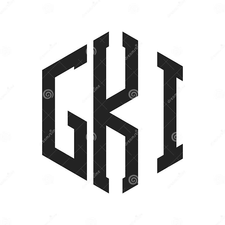 GKI Logo Design. Initial Letter GKI Monogram Logo Using Hexagon Shape ...