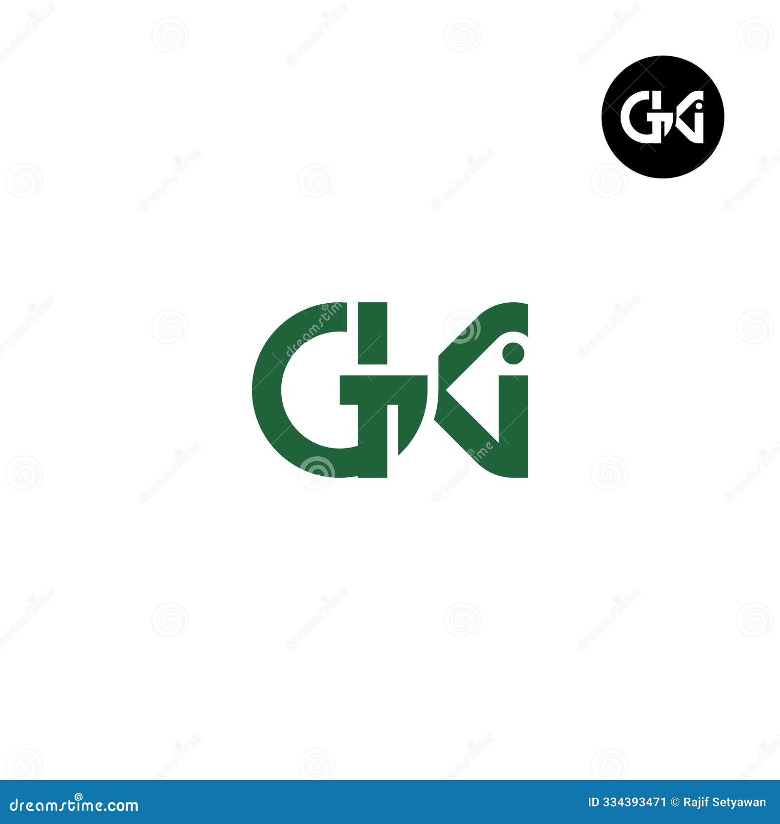 GKI Logo Letter Monogram Design Stock Vector - Illustration of initials ...