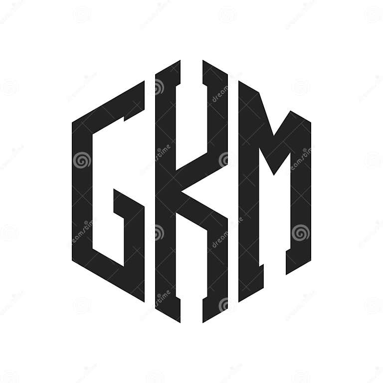 GKM Logo Design. Initial Letter GKM Monogram Logo Using Hexagon Shape ...
