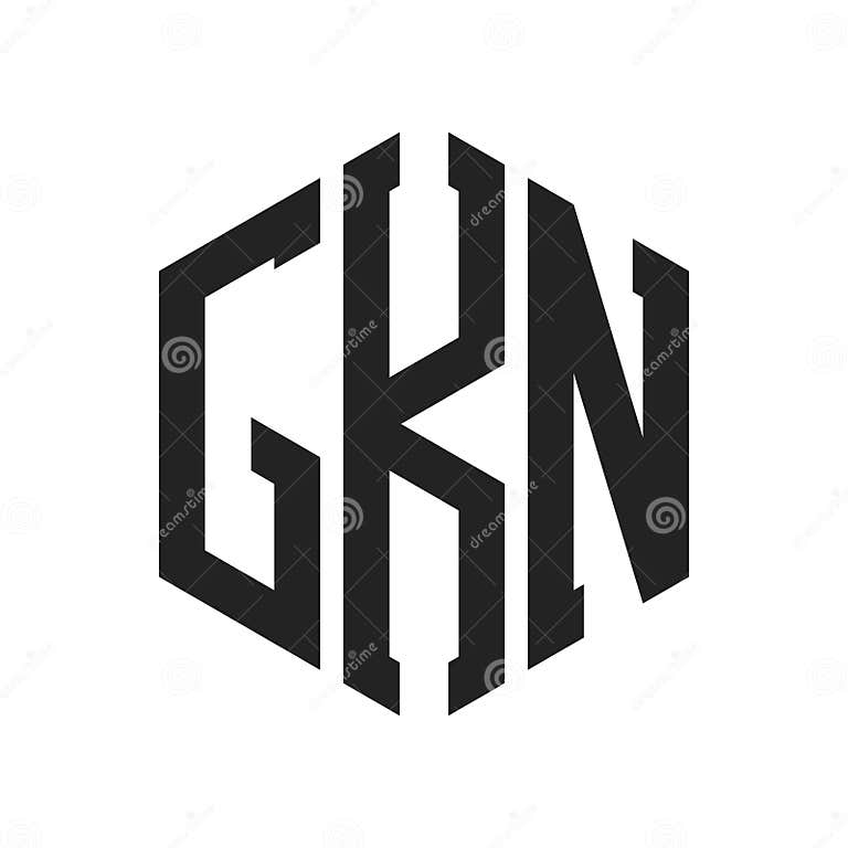 GKN Logo Design. Initial Letter GKN Monogram Logo Using Hexagon Shape ...