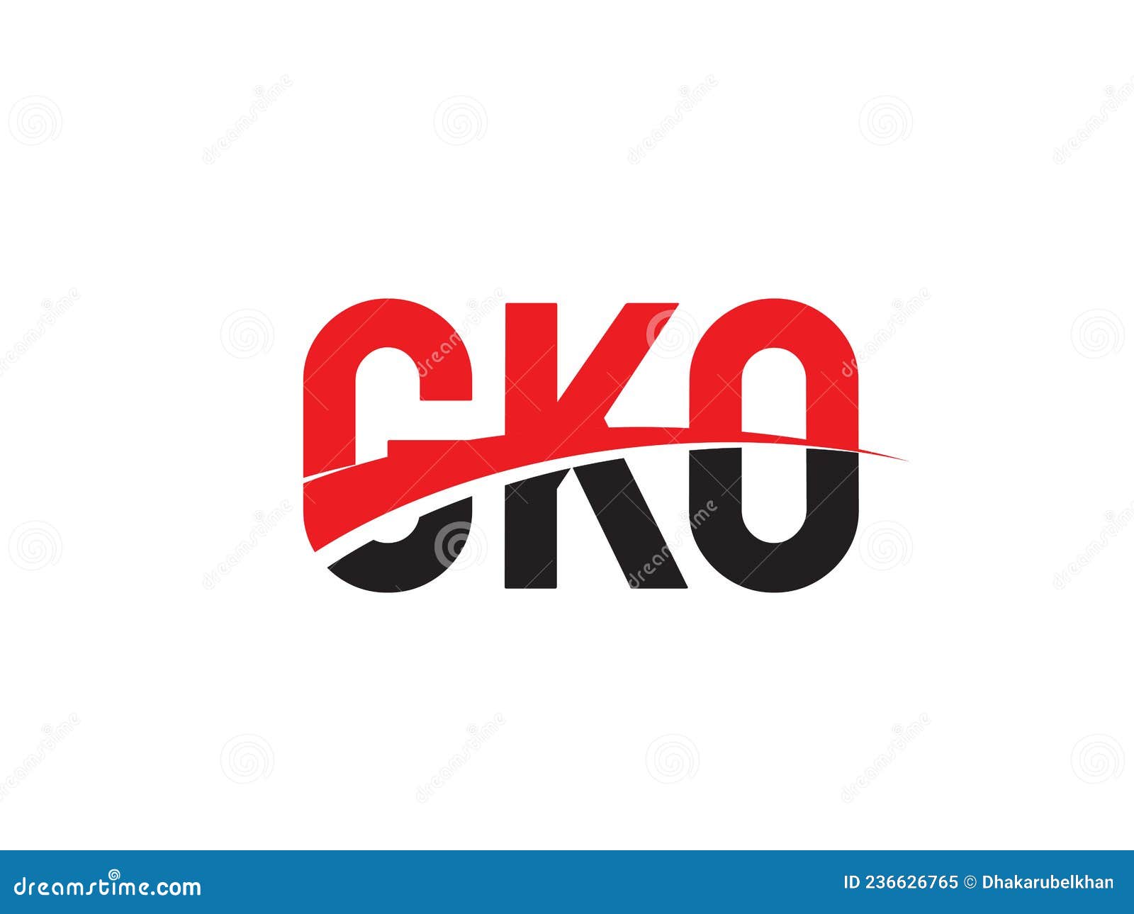 GKO Letter Initial Logo Design Vector Illustration Stock Vector ...