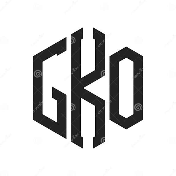 GKO Logo Design. Initial Letter GKO Monogram Logo Using Hexagon Shape ...