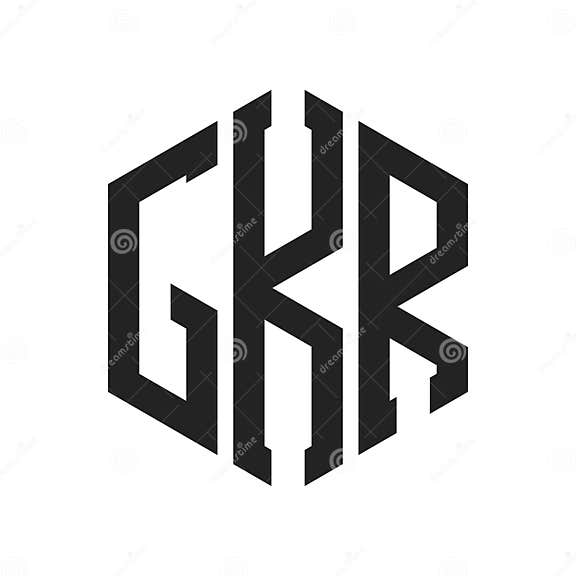 GKR Logo Design. Initial Letter GKR Monogram Logo Using Hexagon Shape ...