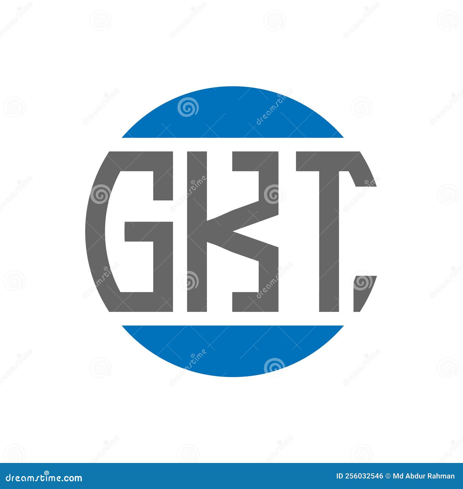 GKT Letter Logo Design on White Background. GKT Creative Initials ...