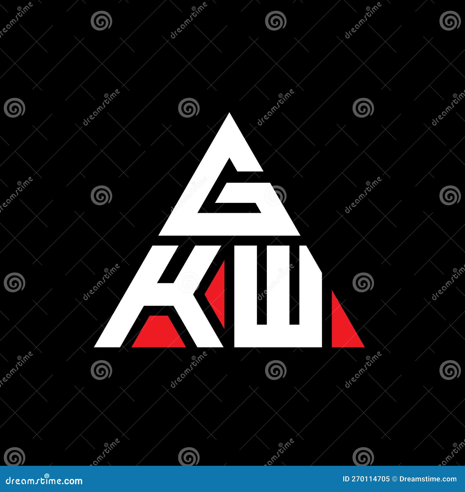 GKW Triangle Letter Logo Design with Triangle Shape. GKW Triangle Logo ...