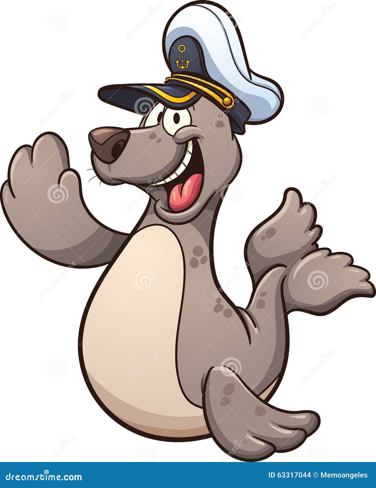 Glückliche Robbe vektor abbildung. Illustration von steigung - 63317044