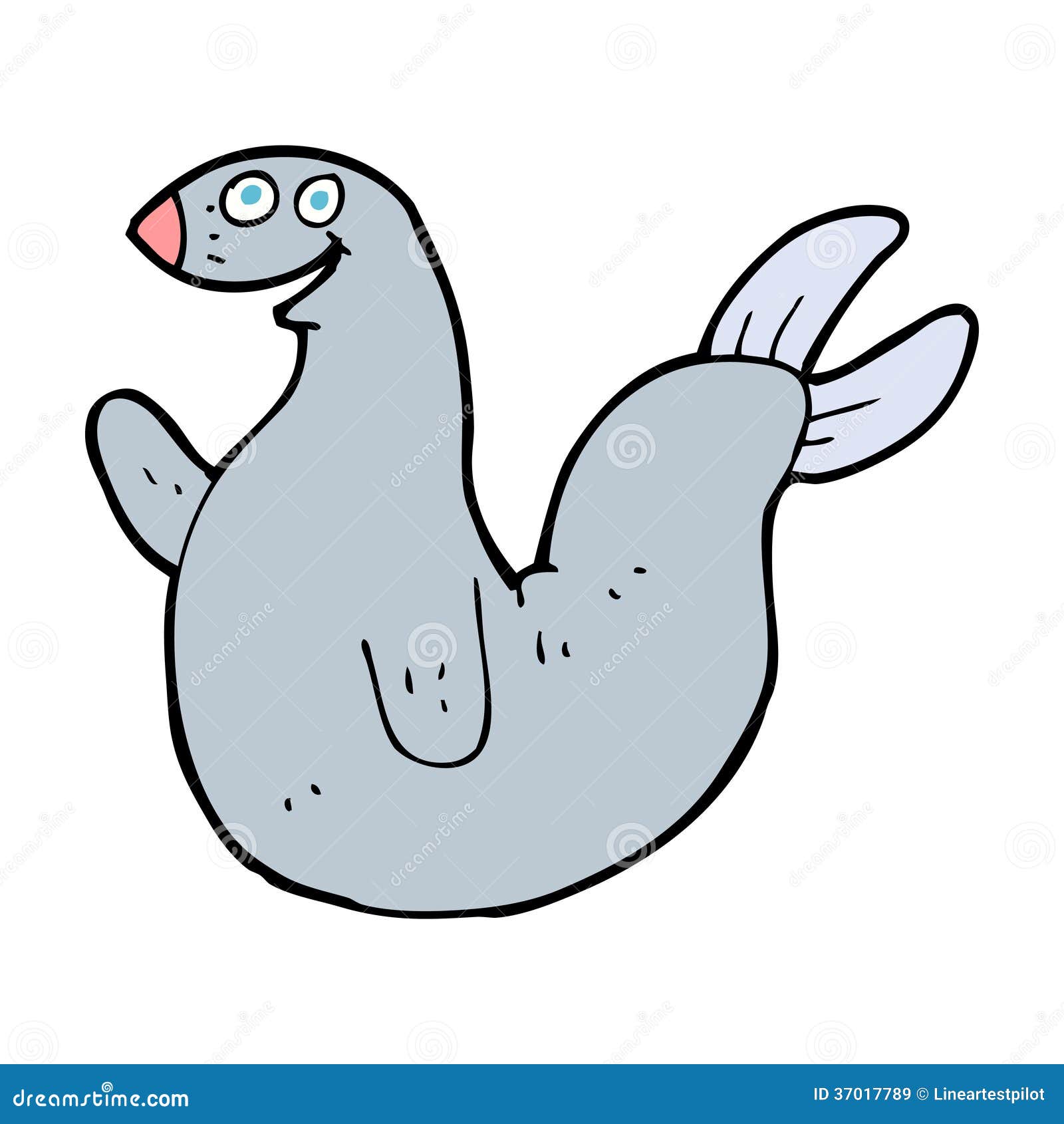 Glückliche Robbe Der Karikatur Vektor Abbildung - Illustration von ...