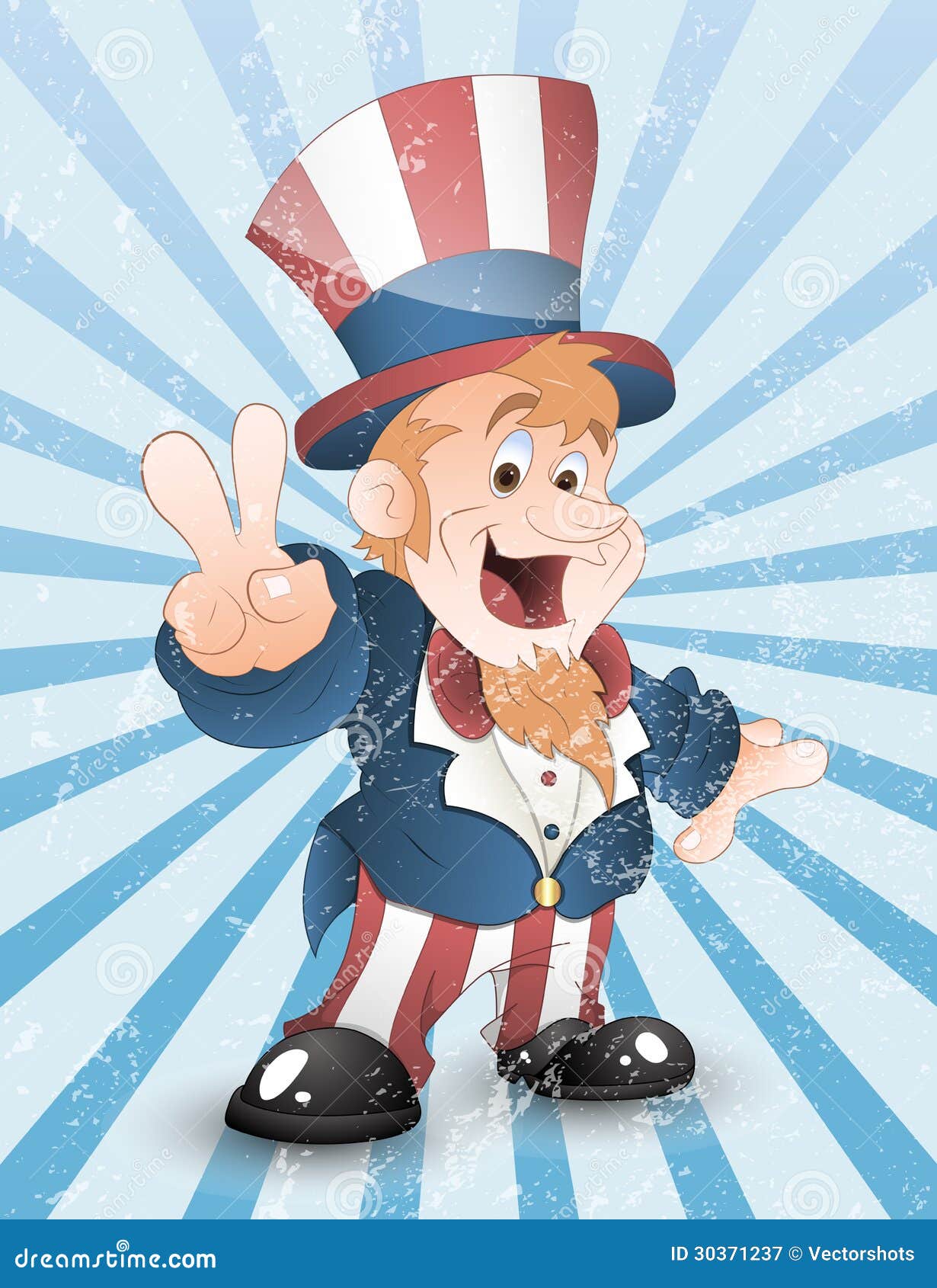 Glücklicher Onkel Sam Grunge Vector Stock Abbildung - Illustration von ...