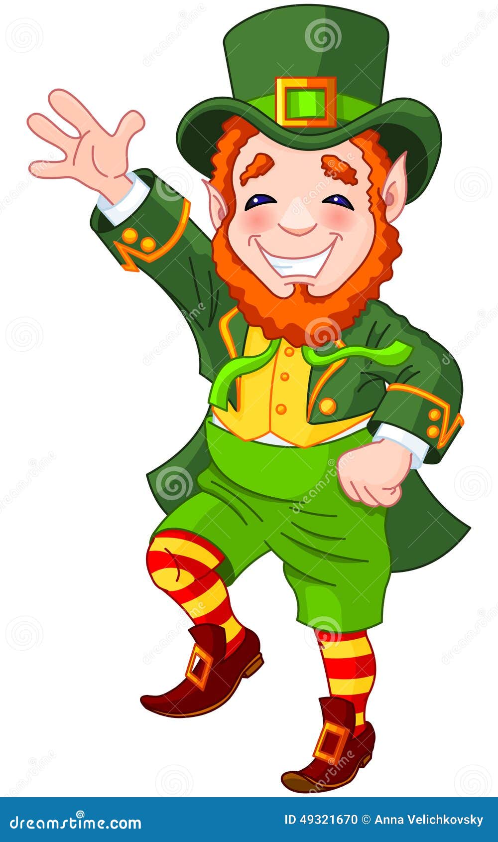 Glücklicher Tanzen-Kobold vektor abbildung. Illustration von klee ...