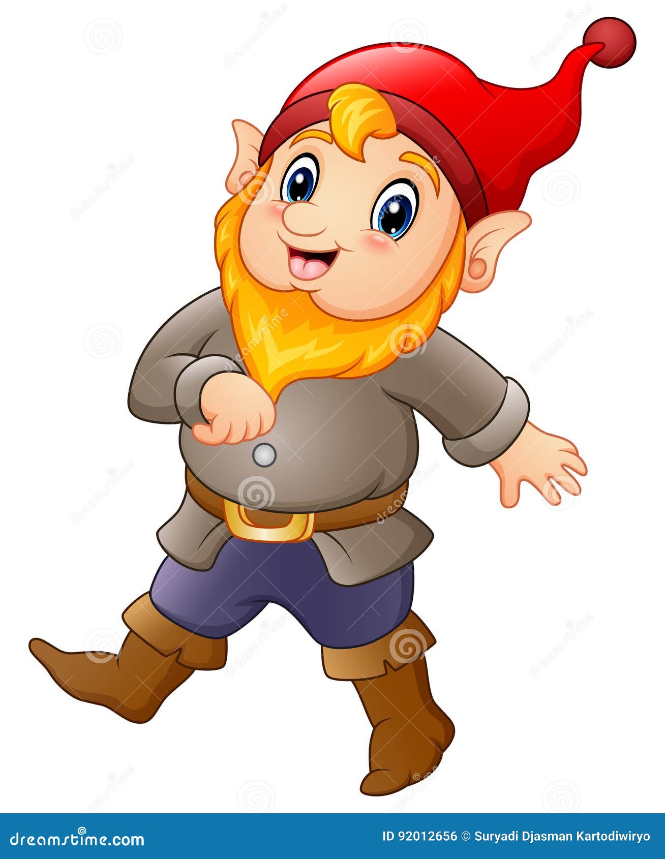 Glücklicher Zwerg Der Karikatur Vektor Abbildung - Illustration von ...