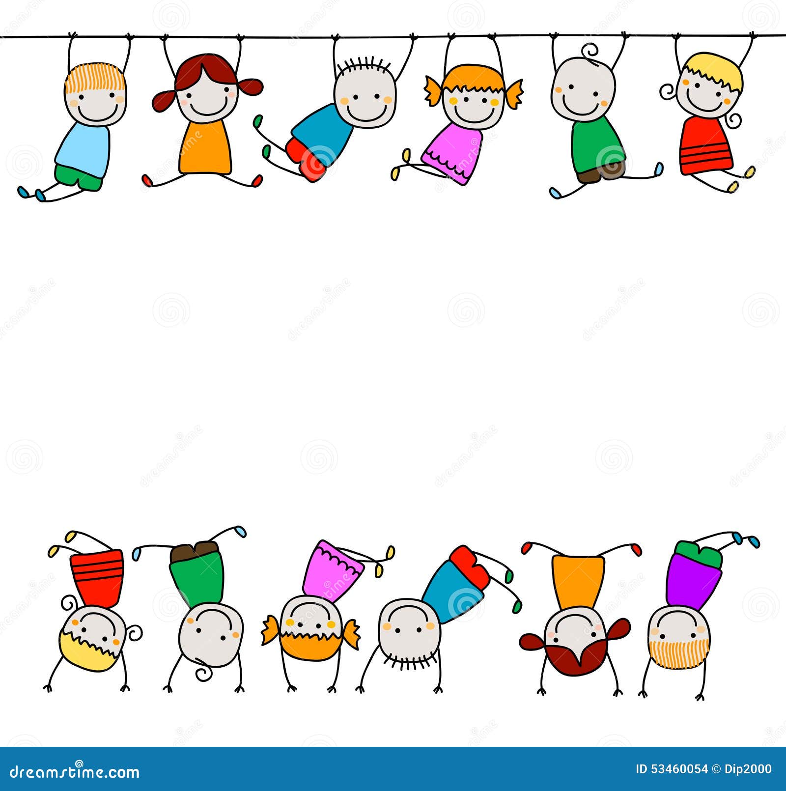 Glückliches Kindspielen vektor abbildung. Illustration von form - 53460054