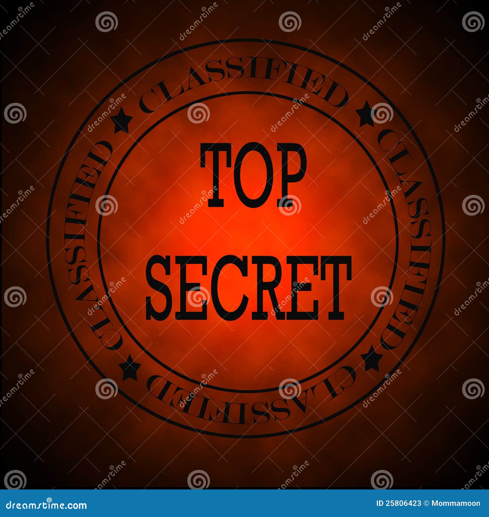 Glühendes Rotes Eingestuftes Streng Geheim Symbol Oder Stempel Stock ...
